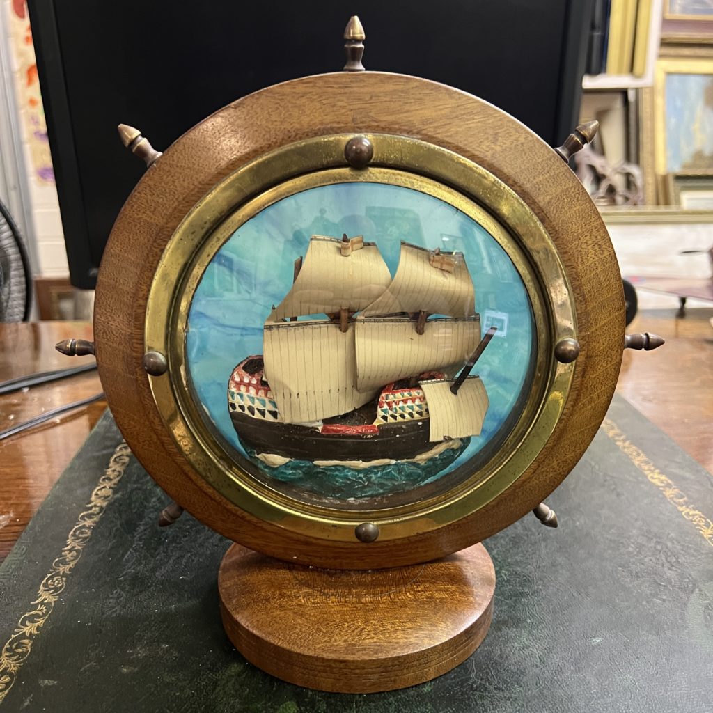 A 1930's shop and ships wheel desk lamp - South Perth Antiques ...