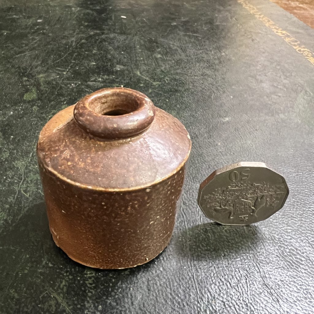 Victorian stoneware inkwell - South Perth Antiques & Collectables