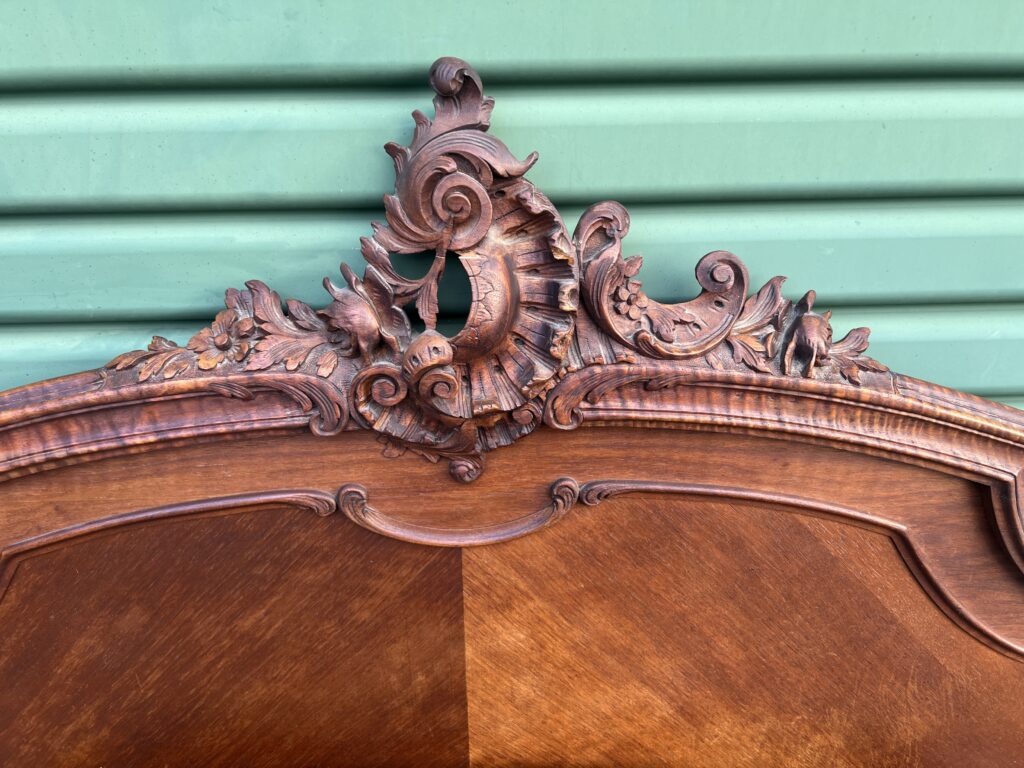 A French Walnut Rococo Double Bed - South Perth Antiques & Collectables