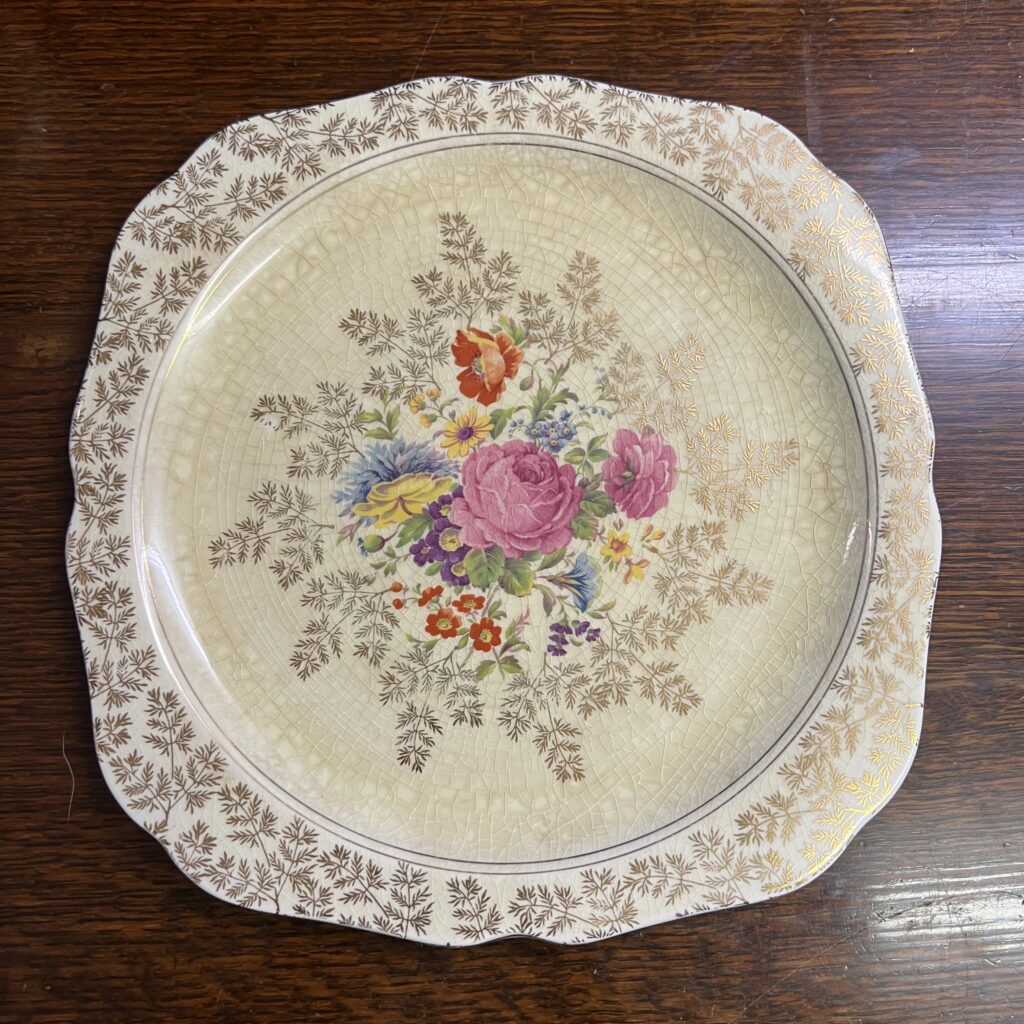 Lord Nelson Ware Elijah Cotton square cake plate - South Perth Antiques & Collectables