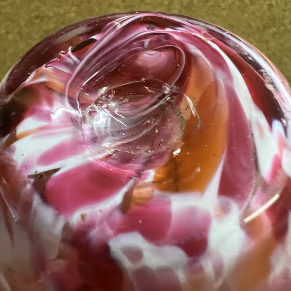 A Victorian splatter glass vase - South Perth Antiques & Collectables