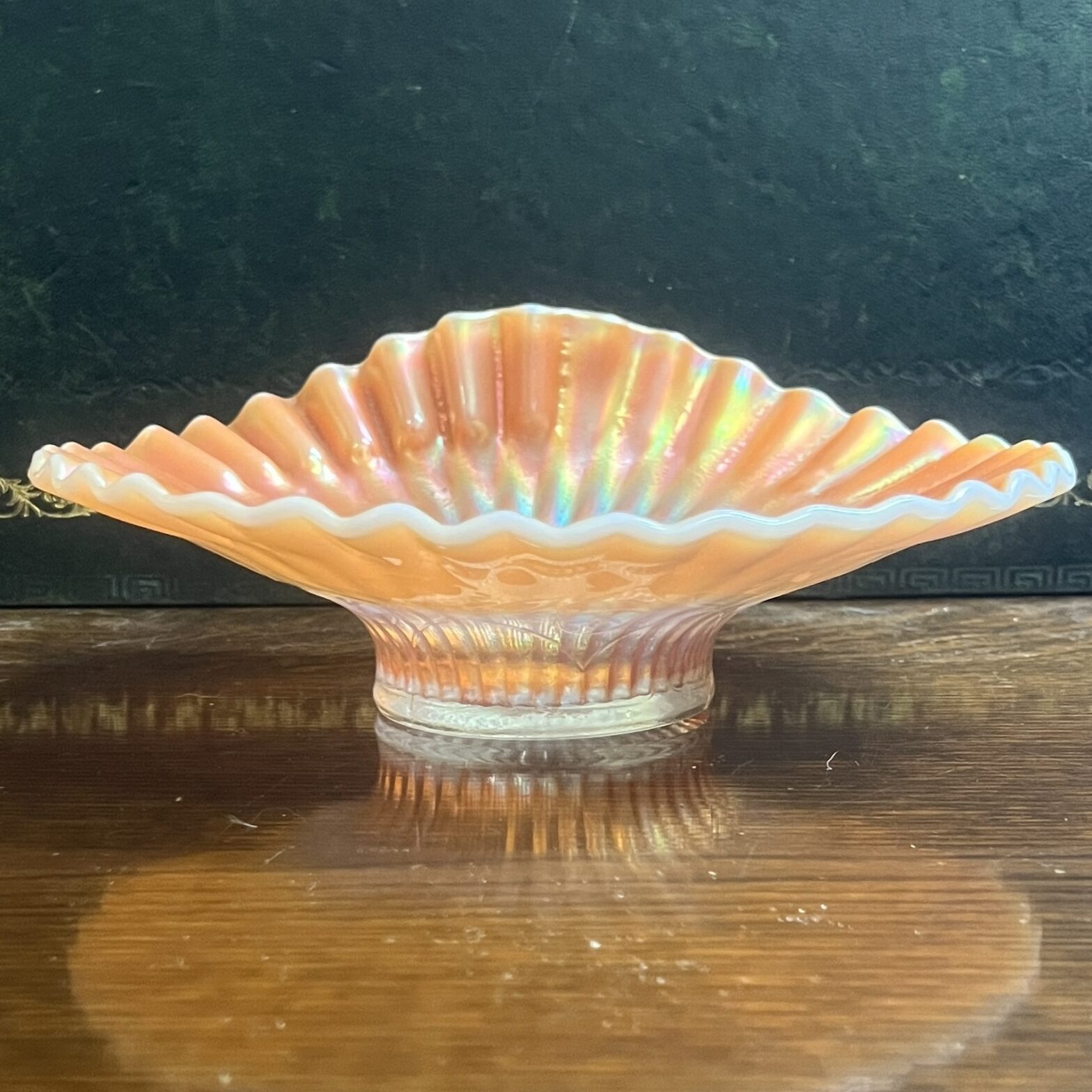 A Dugan single flower carnival glass bowl - South Perth Antiques ...