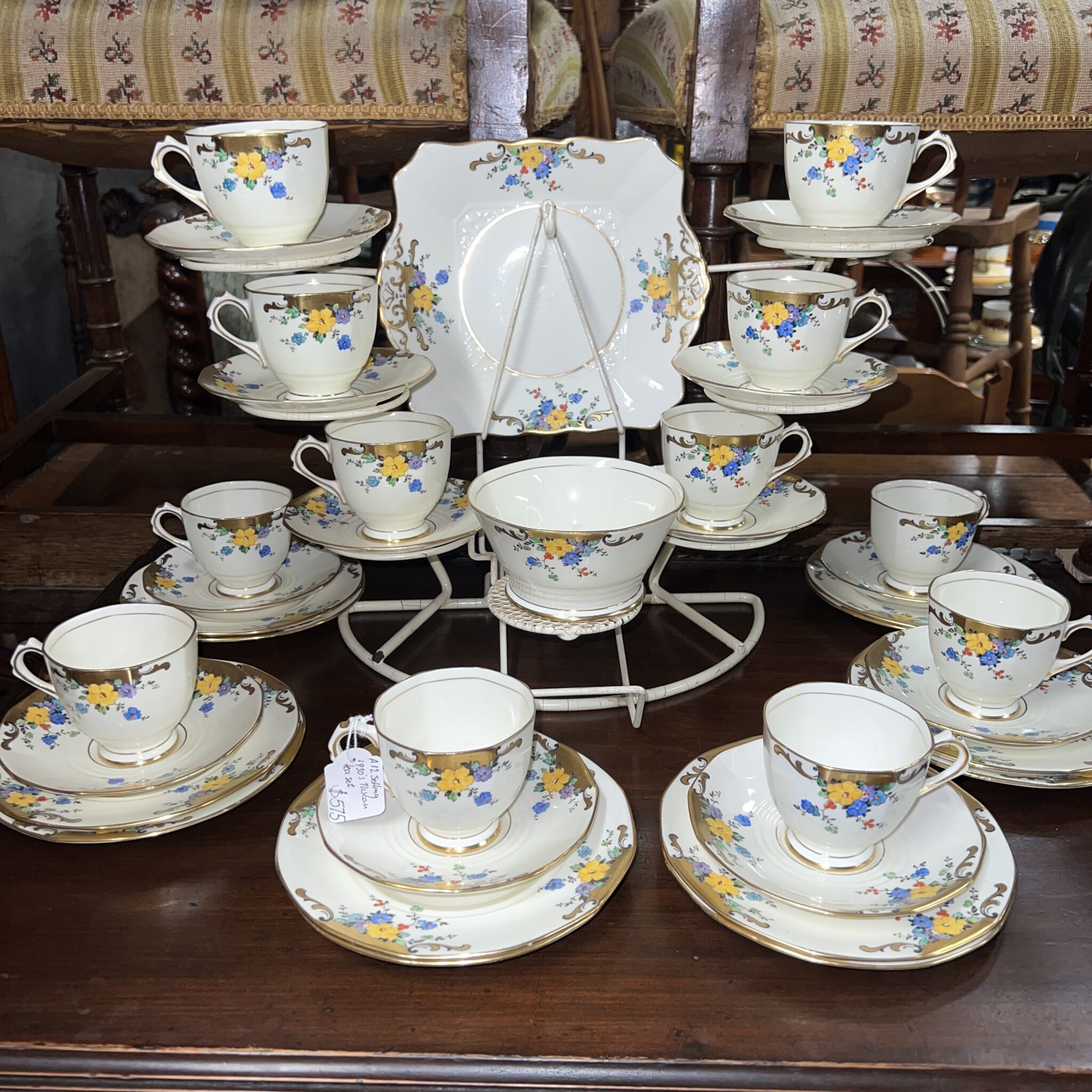 A 1930's twelve setting Tuscan tea set - South Perth Antiques ...