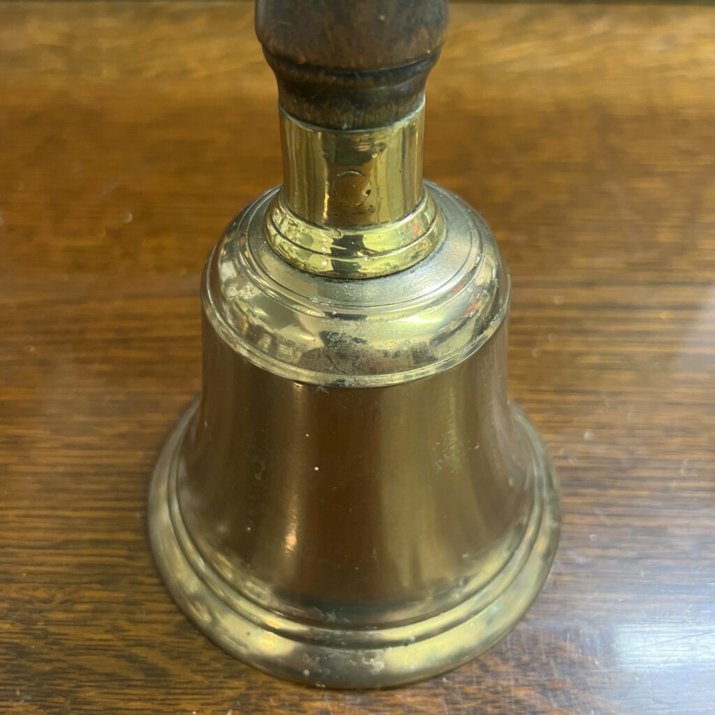 A vintage brass school bell - South Perth Antiques & Collectables