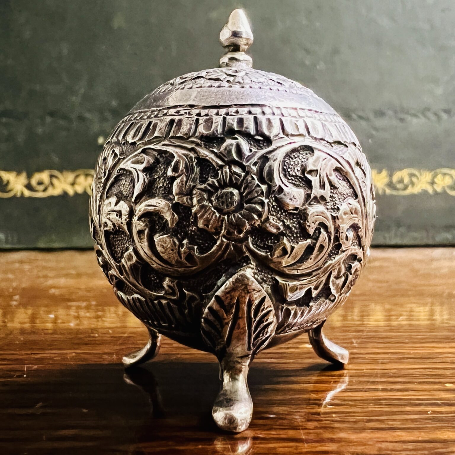 A Victorian embossed scent ball - South Perth Antiques & Collectables